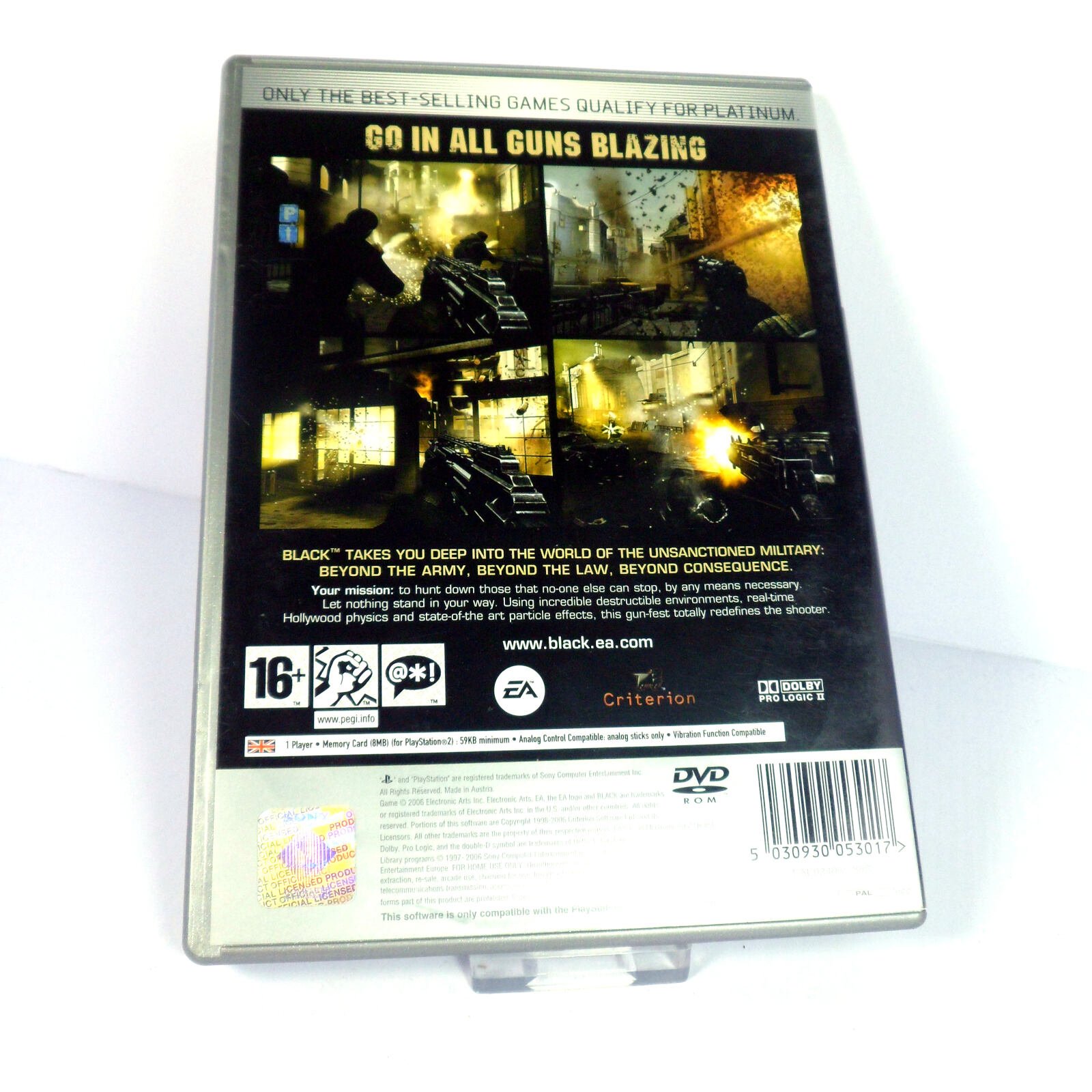 Black (Platinum) (Sony PlayStation 2) - ClassicGamer: Classic & Retro ...